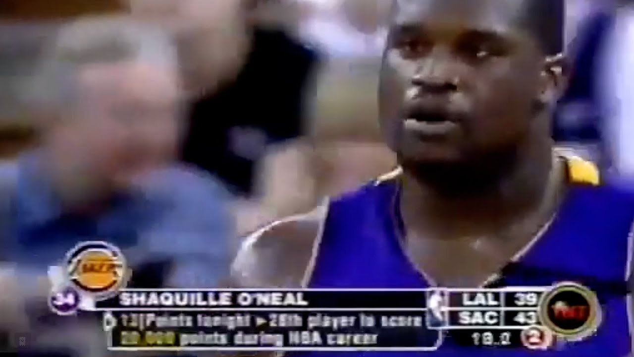 Shaquille O'Neal reaches 20,000 career points | March 20, 2003 - YouTube