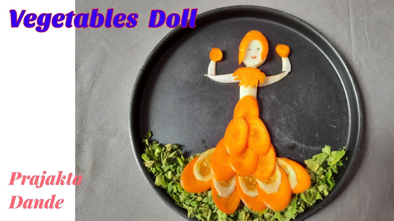 Salad Decoration Idea | Make A Doll With Vegetable - YouTube