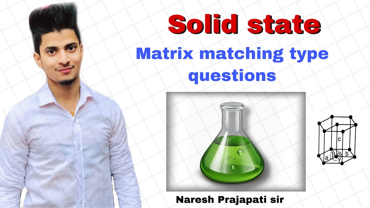 Solid state || Matrix matching type questions || NEET , JEE mains and ...