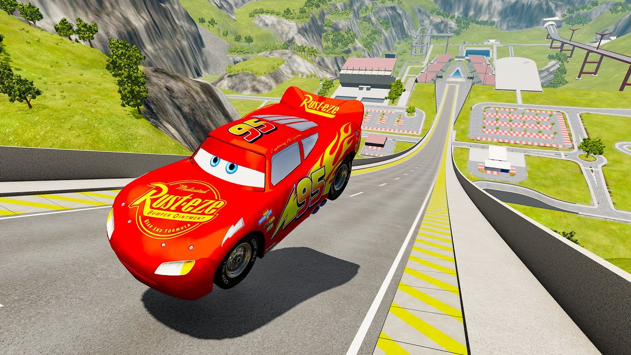 Disney Pixar Car And Swimming Pool I BeamNG Drive - YouTube