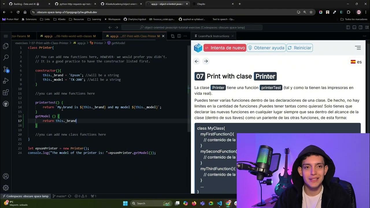 🚀 Programación Orientada a Objetos en Javascript - 07- Métodos de clases - YouTube