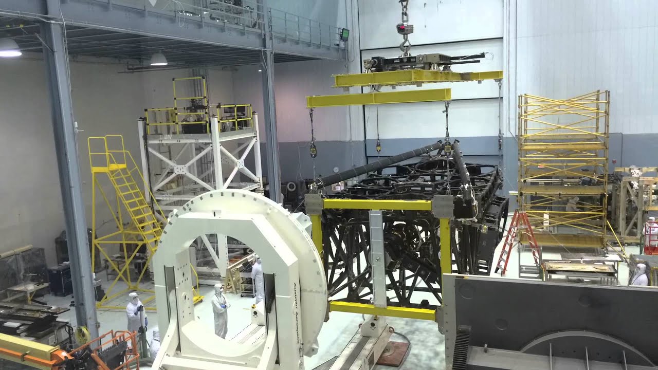 Time-lapse: The James Webb Space Telescope "telescope structure" on the ...