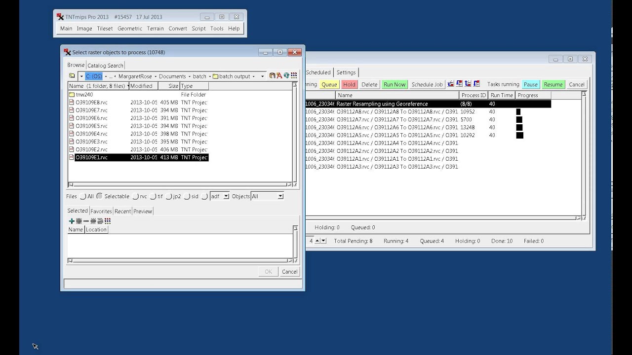 Batch Resample and Reproject from one Datum to another using TNT MIPS GIS Software - YouTube