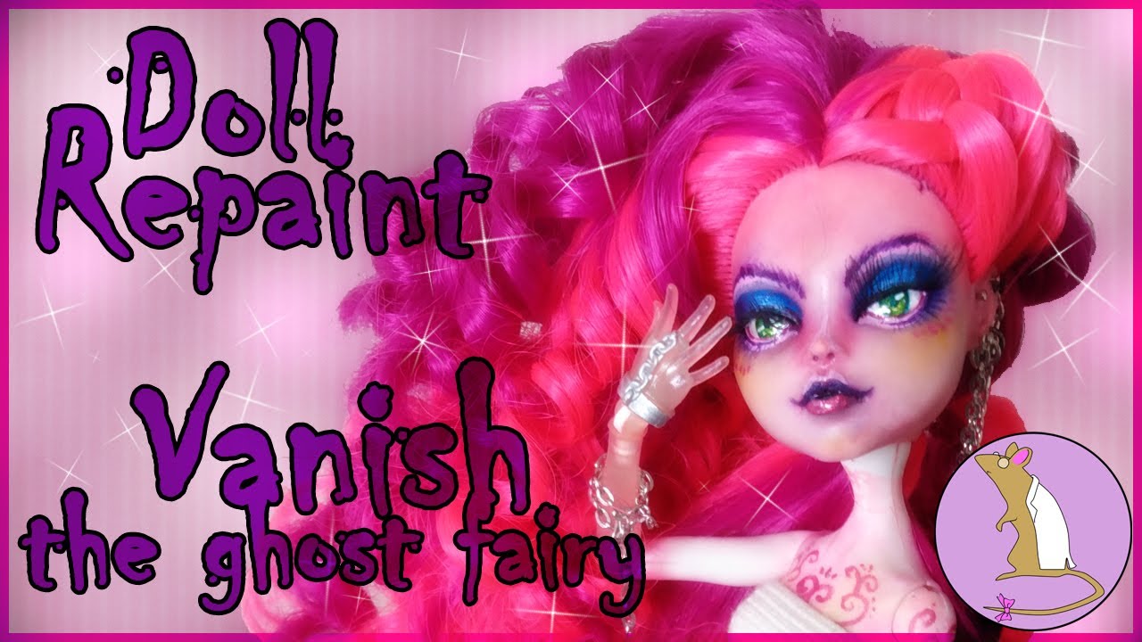 Doll repaint - Vanish the ghost fairy (Monster High repaint) - YouTube