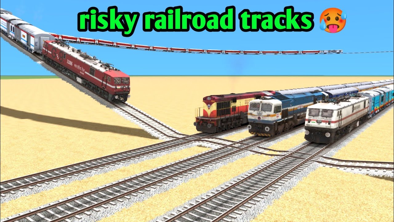 train simulator classic bumpy railroad tracks - YouTube