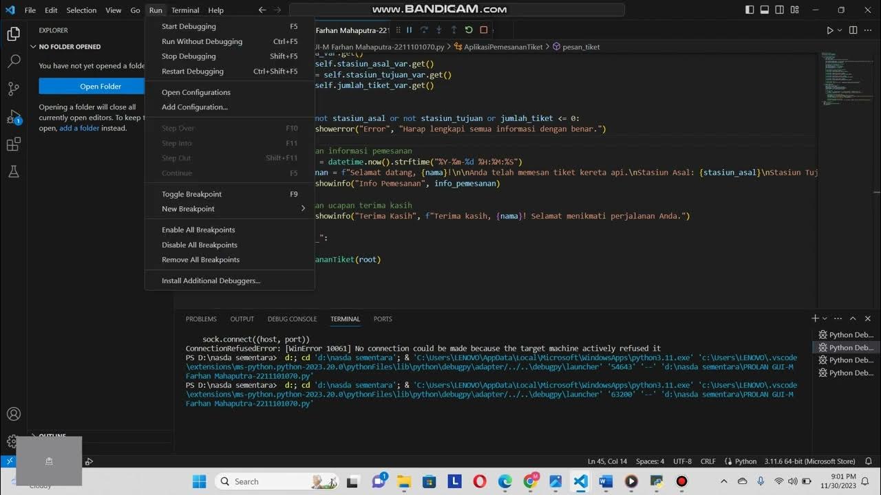 Presentasi pemrograman lanjut Python GUI - YouTube
