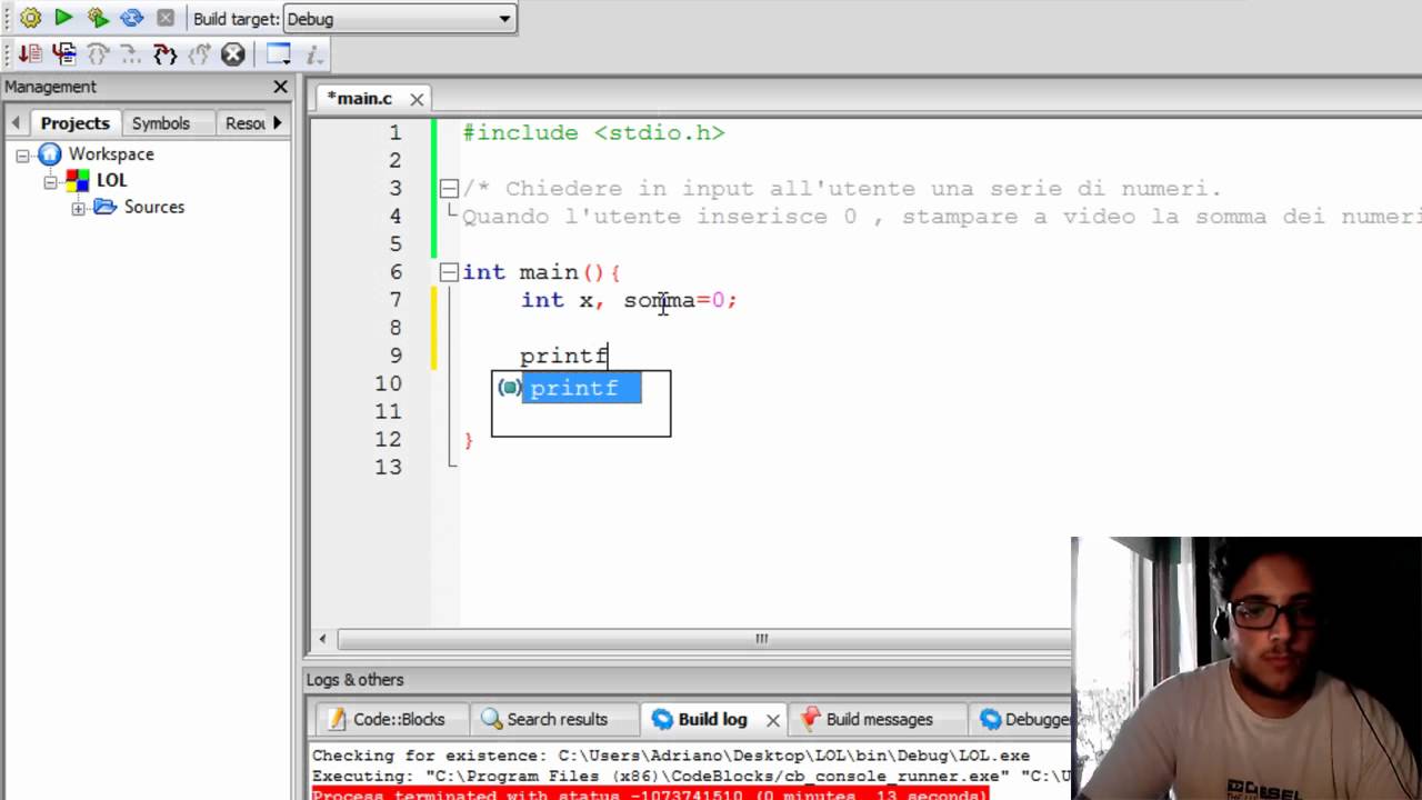C - 8 - Esercizio sul ciclo While - YouTube