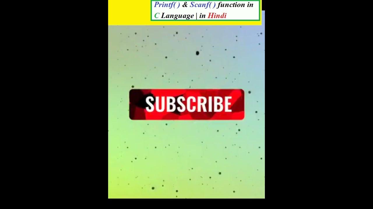Why Printf And Scanf Needed In C🔥 💥 Programming Shorts Youtube