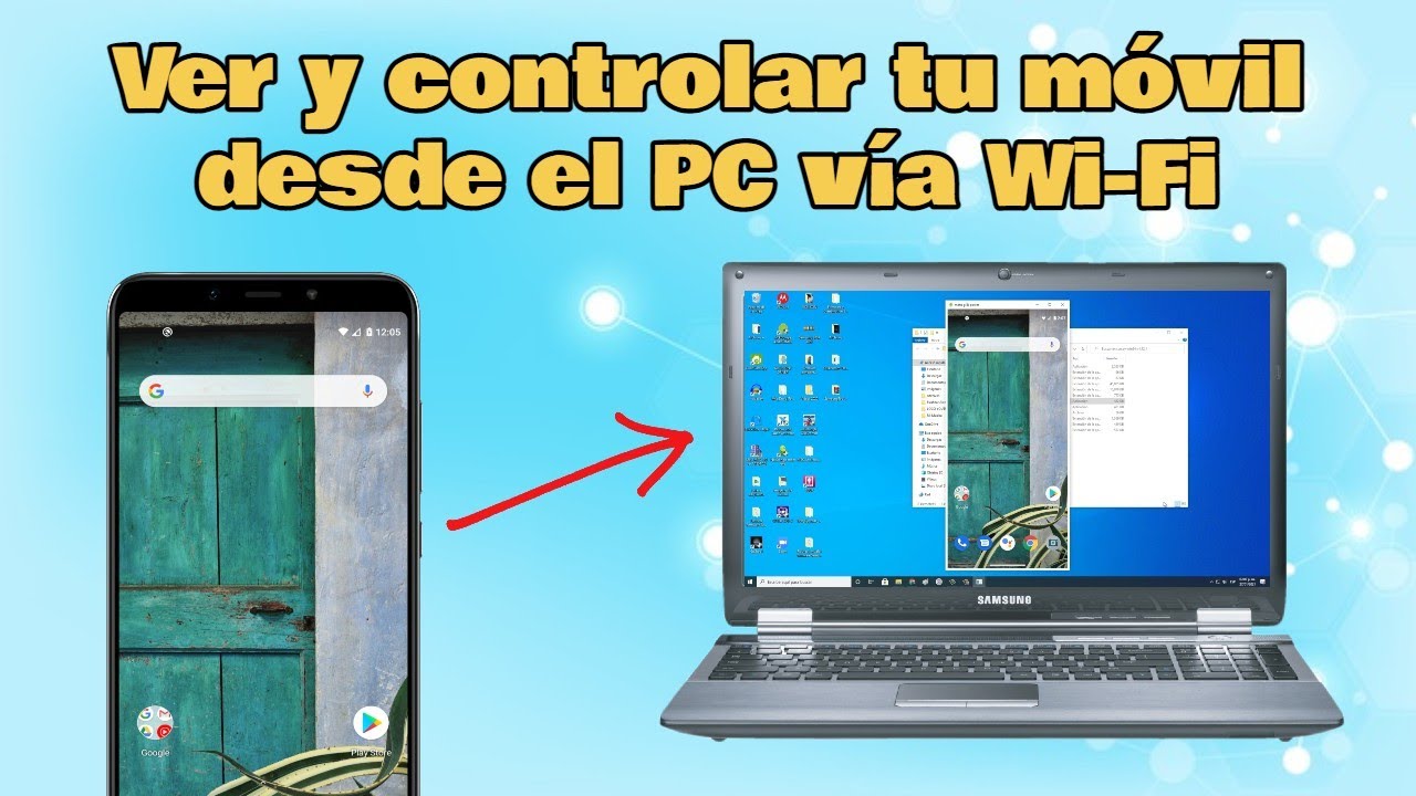 Cómo ver y controlar tu móvil Android desde el PC con Scrcpy - Vía WIFI - YouTube