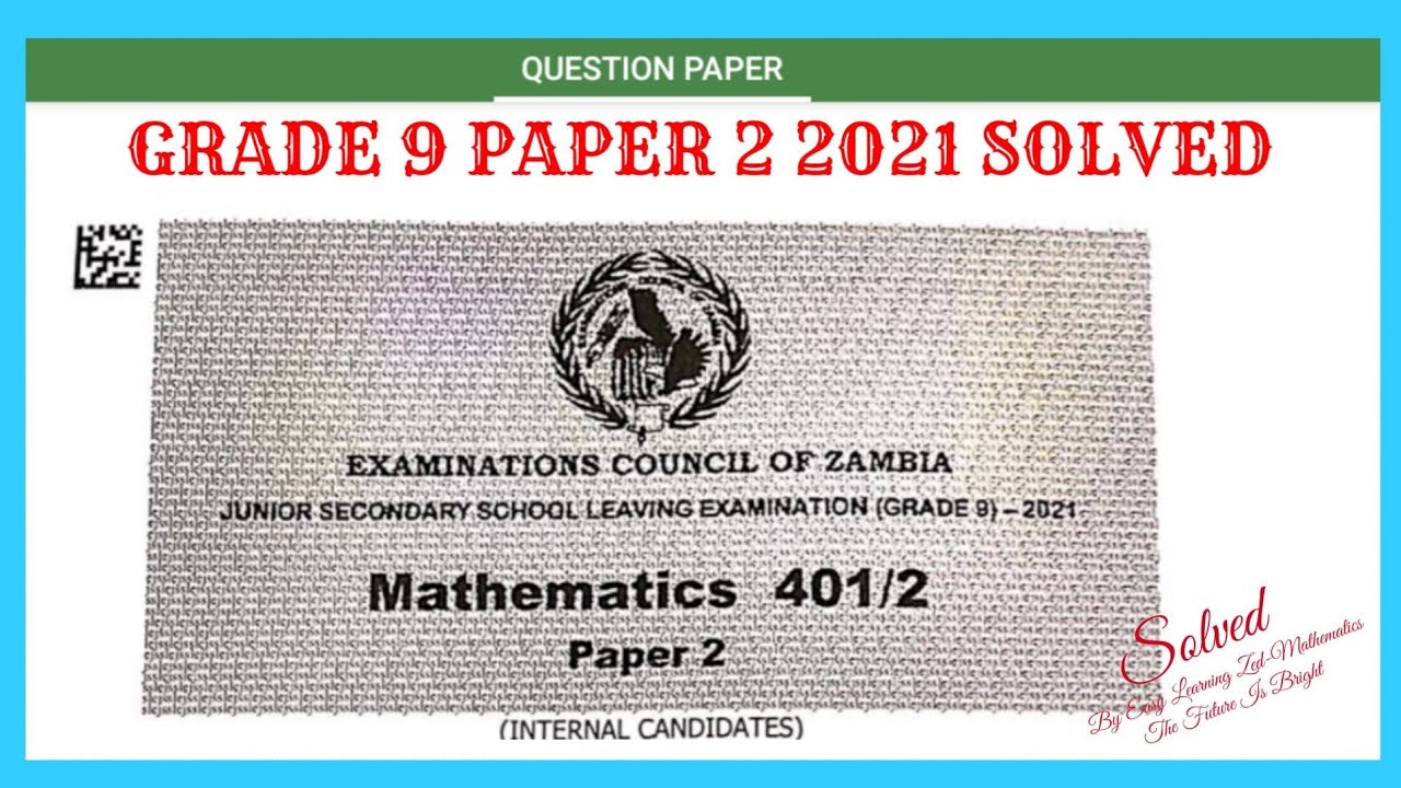 Grade 9 PAPER 2 2021 - YouTube