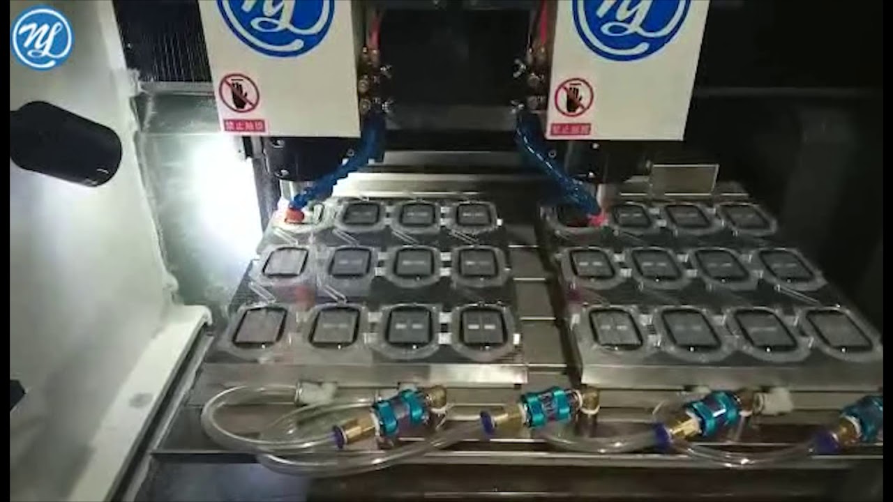 FC350-2 auto tool changer machine for glass - YouTube