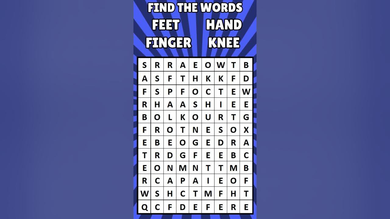 Quick Word Search! Spot the 4 Hidden Words - YouTube