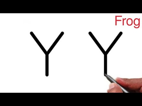 How to Draw Frog From Letter YY || Easy Frog Drawing || Easy Drawing ...