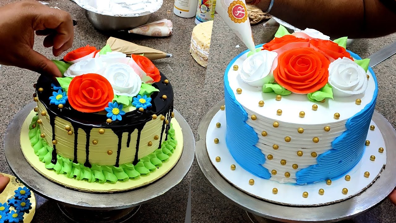 Round Cake Decorating Ideas | Birthday Cake Decoration | Round Shape ...