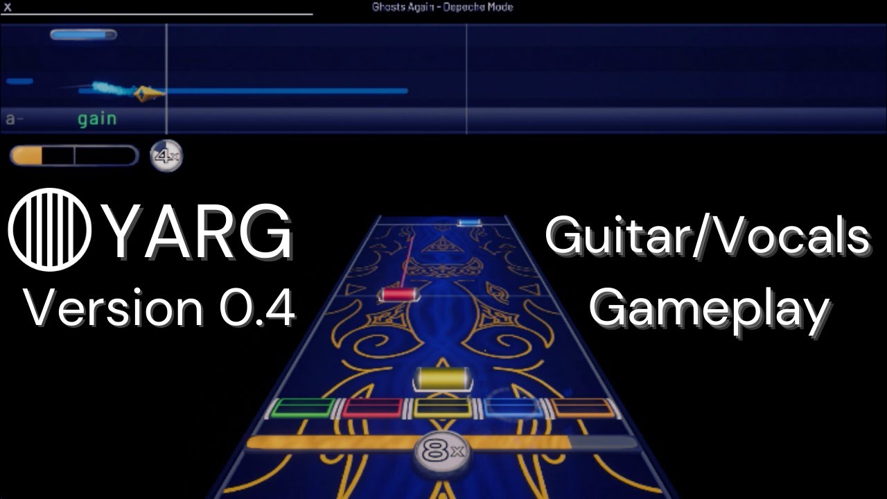 YARG Version 0.4 Guitar/Vocals Gameplay (Ghosts Again - Depeche Mode) - YouTube