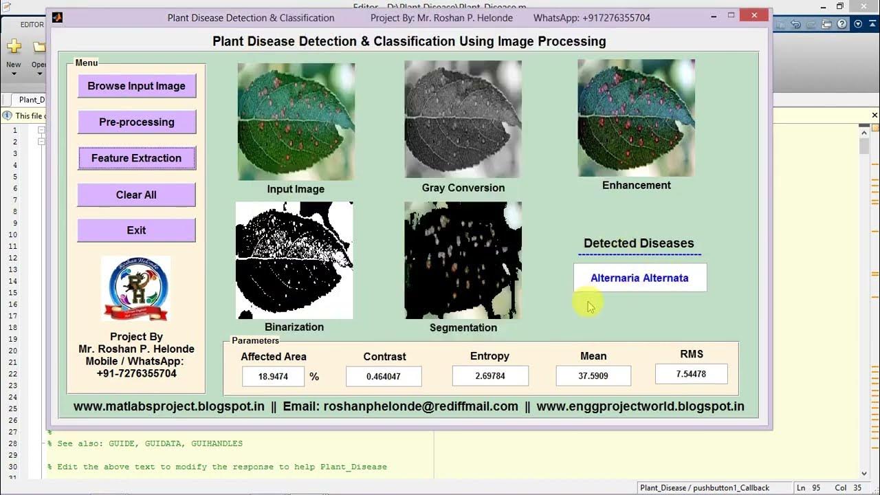 Leaf Disease Detection Classification Using Image Processing Source Code Plant Disease Detection ...