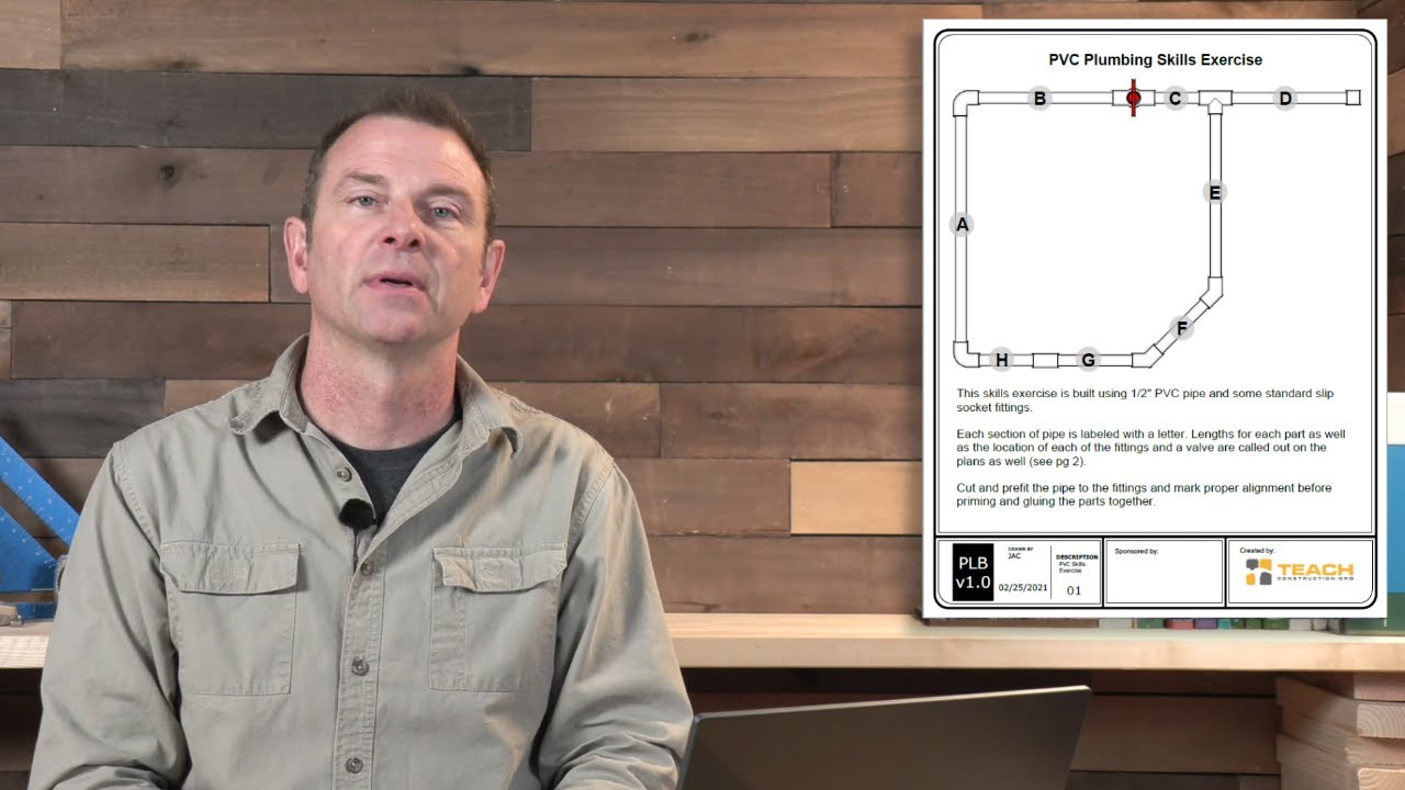 Plumbing PVC Skills Exercise - TEACH Construction - YouTube