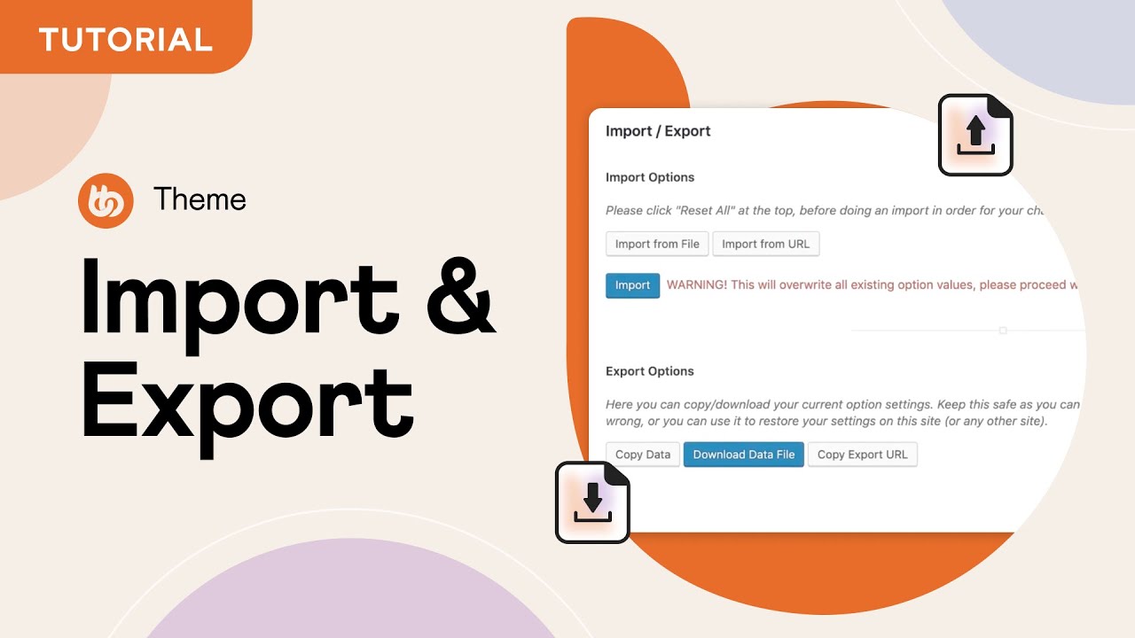 How To Easily Export And Import Your Theme Options YouTube How To Easily Export And Import Your Theme Options YouTube