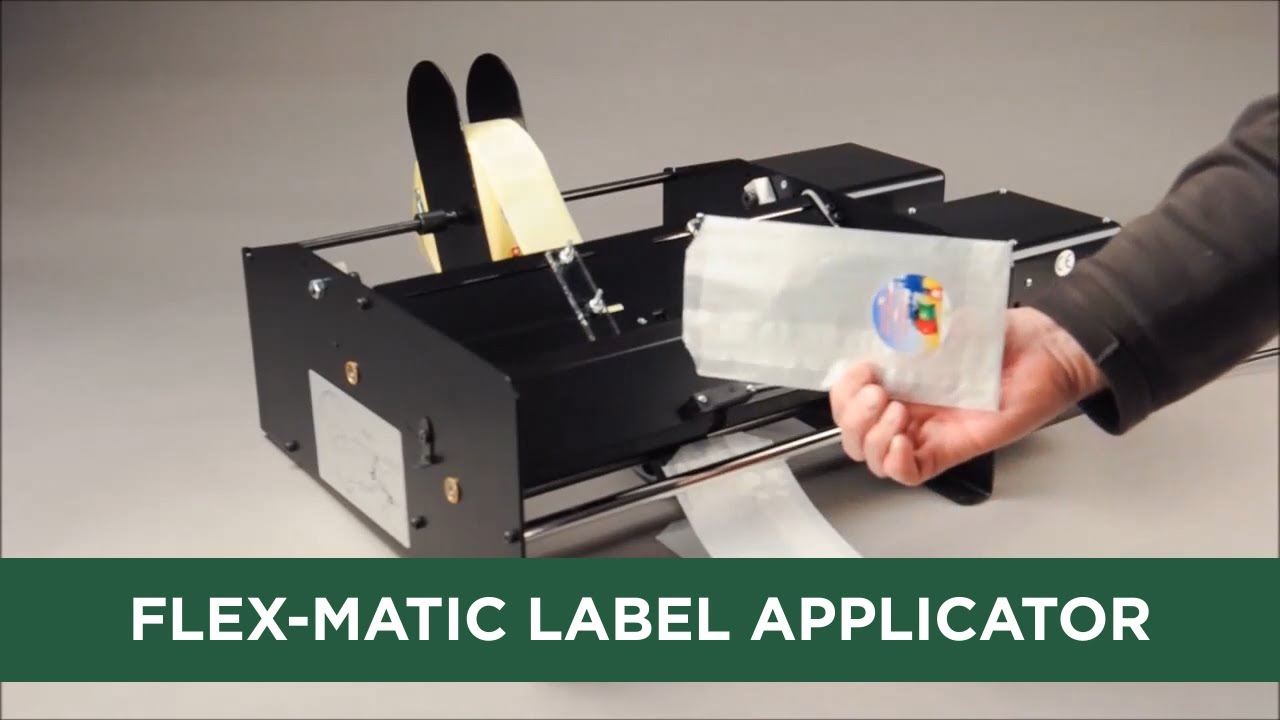 Flex-Matic Label Applicator and Labelling Machine - YouTube