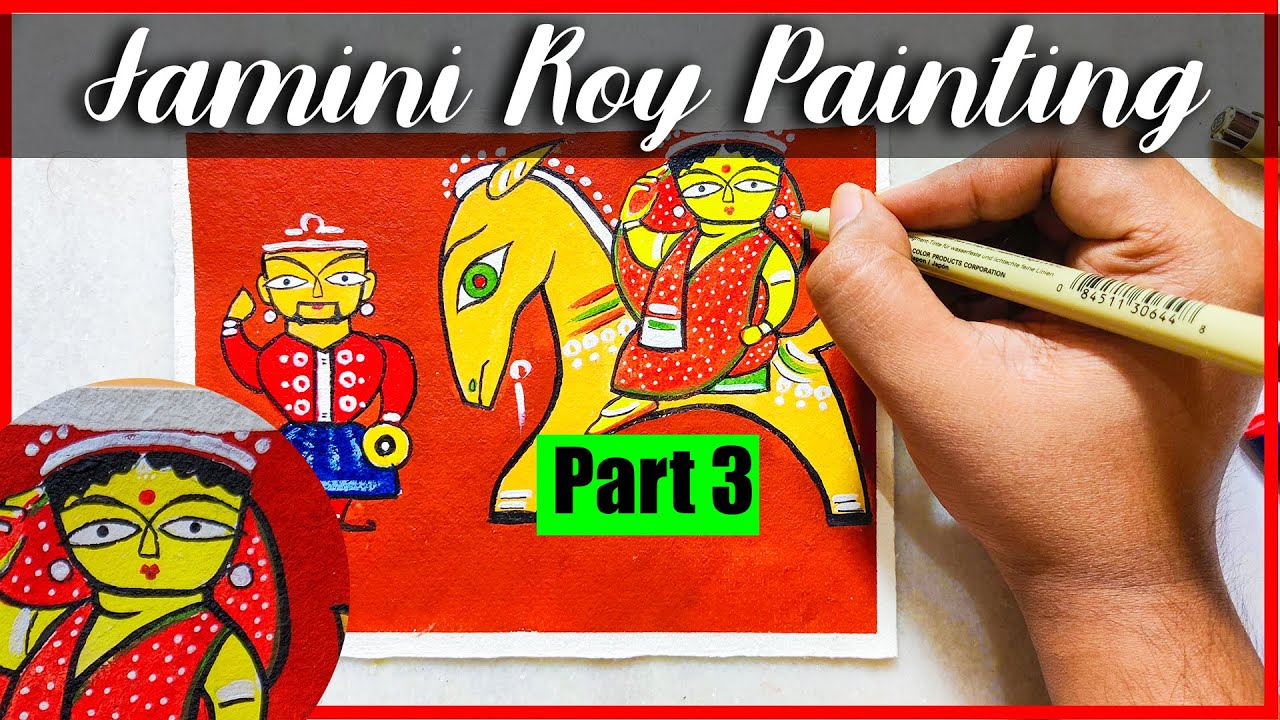 Jamini ROY painting/ Easy step by step art/ Indian Folk art Tutorial ...
