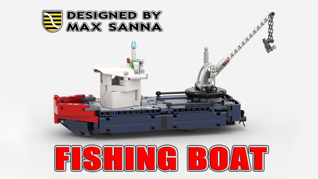 Lego Technic Fishing Boat - New FREE Model in Lego Technic Building ...