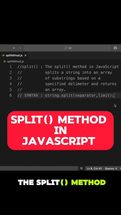 split() method in JavaScript explanation with notes ☑️ #javascript ...