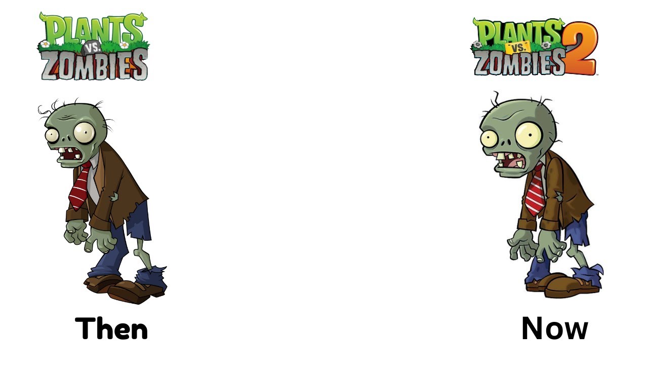 PVZ Zombies Then vs Now [ Zombies Comparison ] which version one is ...