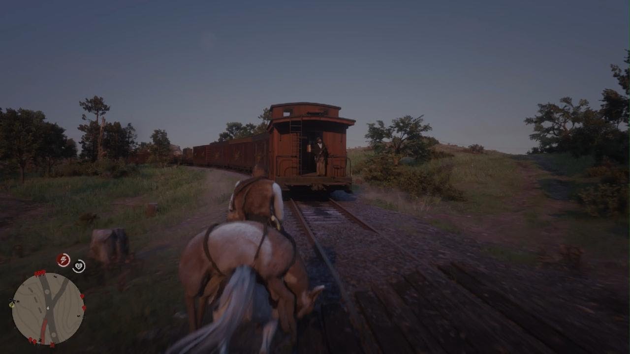 Red Dead Redemption 2. Arthur Morgan chases train. - YouTube