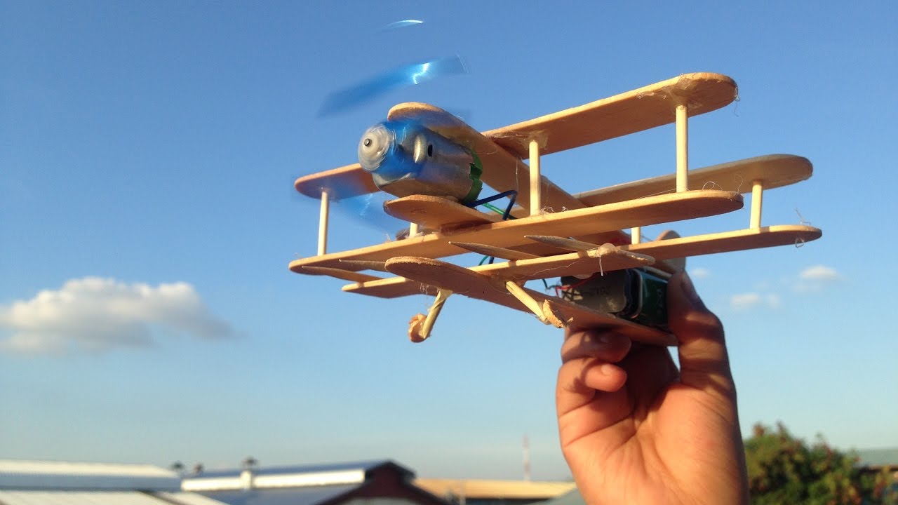 How to Make A Plane With DC Motor - Toy Wooden Plane DIY | Mini Q - YouTube