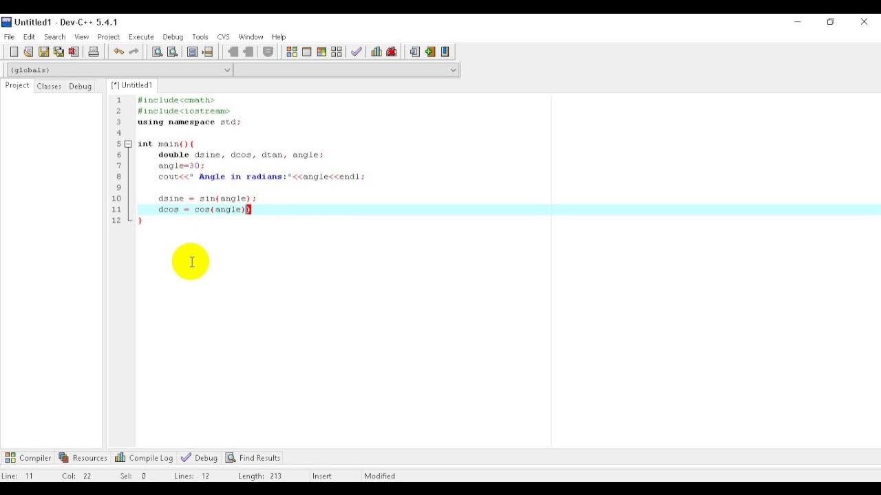 Beginning CPP Tutorial 21 How to using trigonometric functions with C++ Programming - YouTube