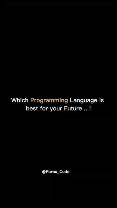 Confused about which programming language to learn in 2025 ? # ...