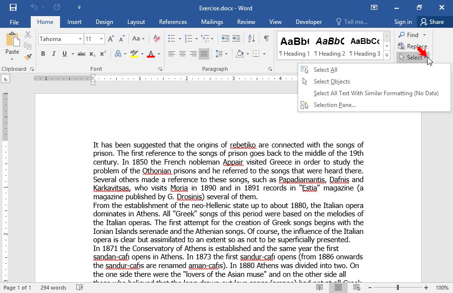 Make sure there is a page break before every paragraph. Then, print the ...