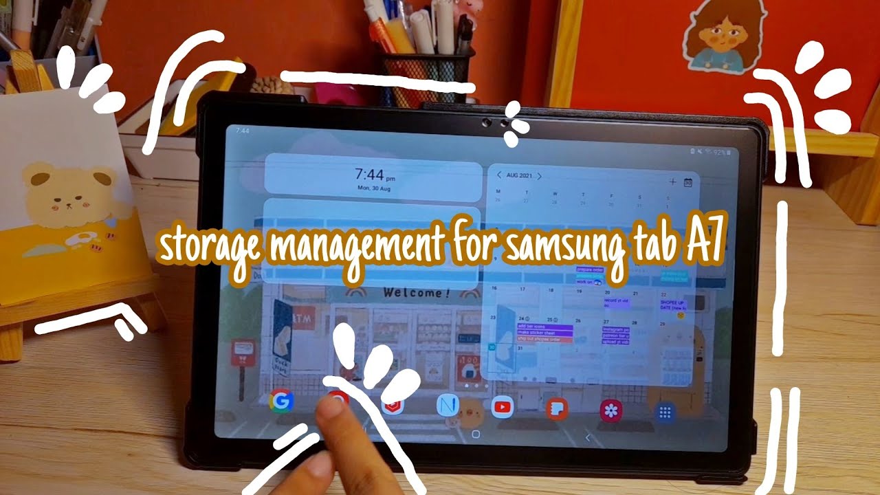 storage management for samsung tab A7 android tablet - YouTube