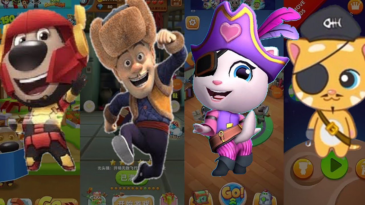 Talking Tom Gold Run vs Talking Tom Gold Run 2 vs Talking Tom Cake Jump ...
