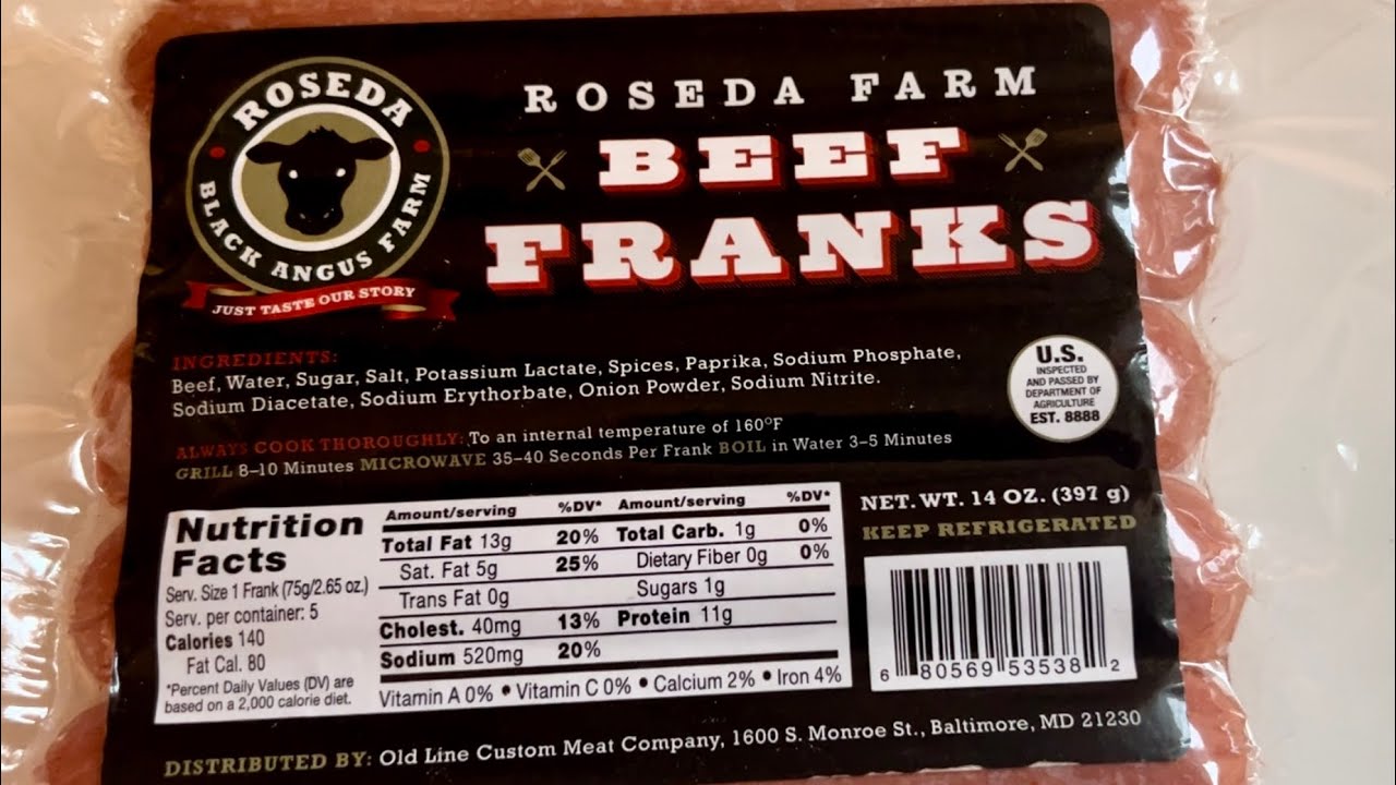 Roseda Farms Beef Franks Review - YouTube