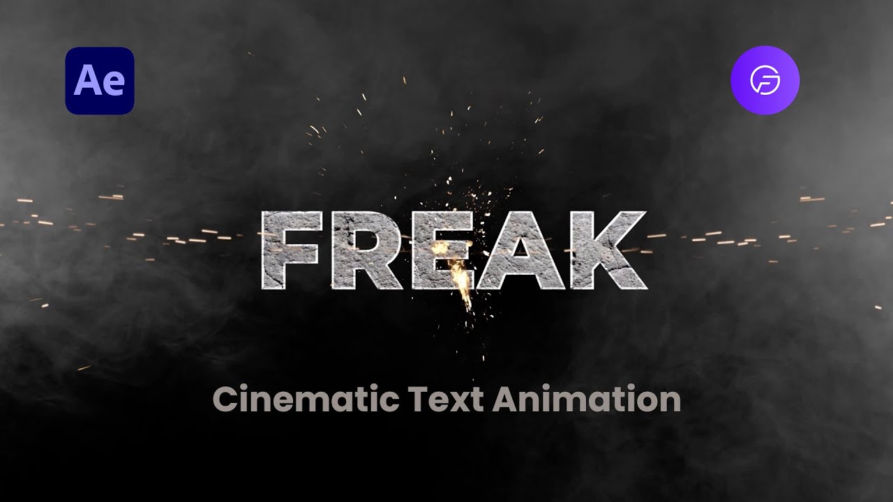 Cinematic Text Animation using #aftereffects without using any third ...