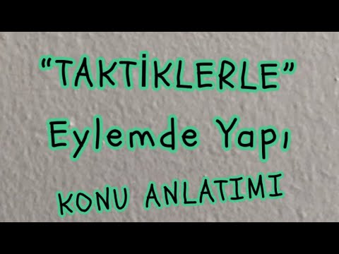 16) EYLEMDE YAPI (TAKTİK)
