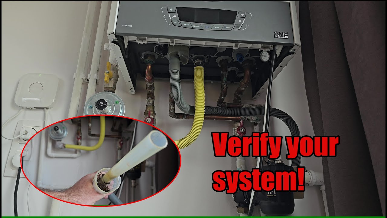 Ariston Clas One condensate pipe cleaning - YouTube