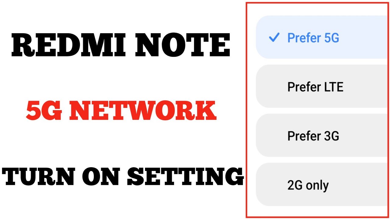 How To Turn On 5G Network On Redmi // Redmi Network Setting - YouTube