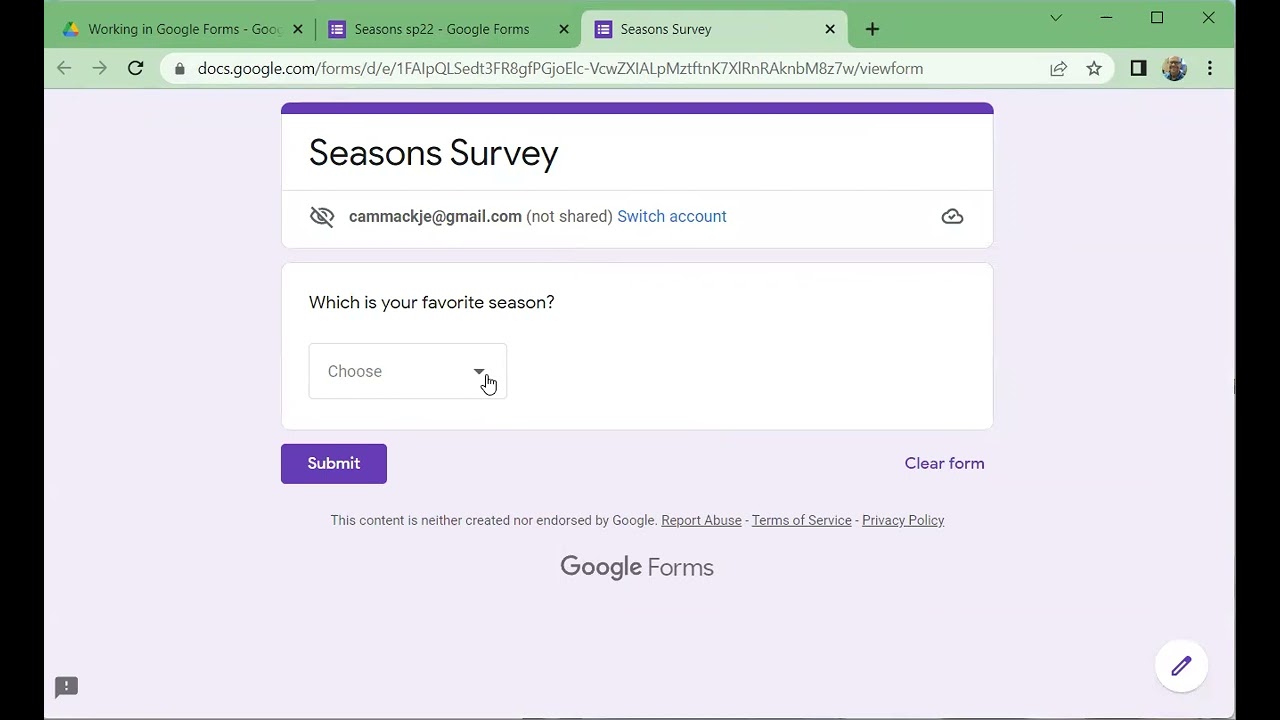 Google Forms 1 - Getting Started in Google Forms - YouTube