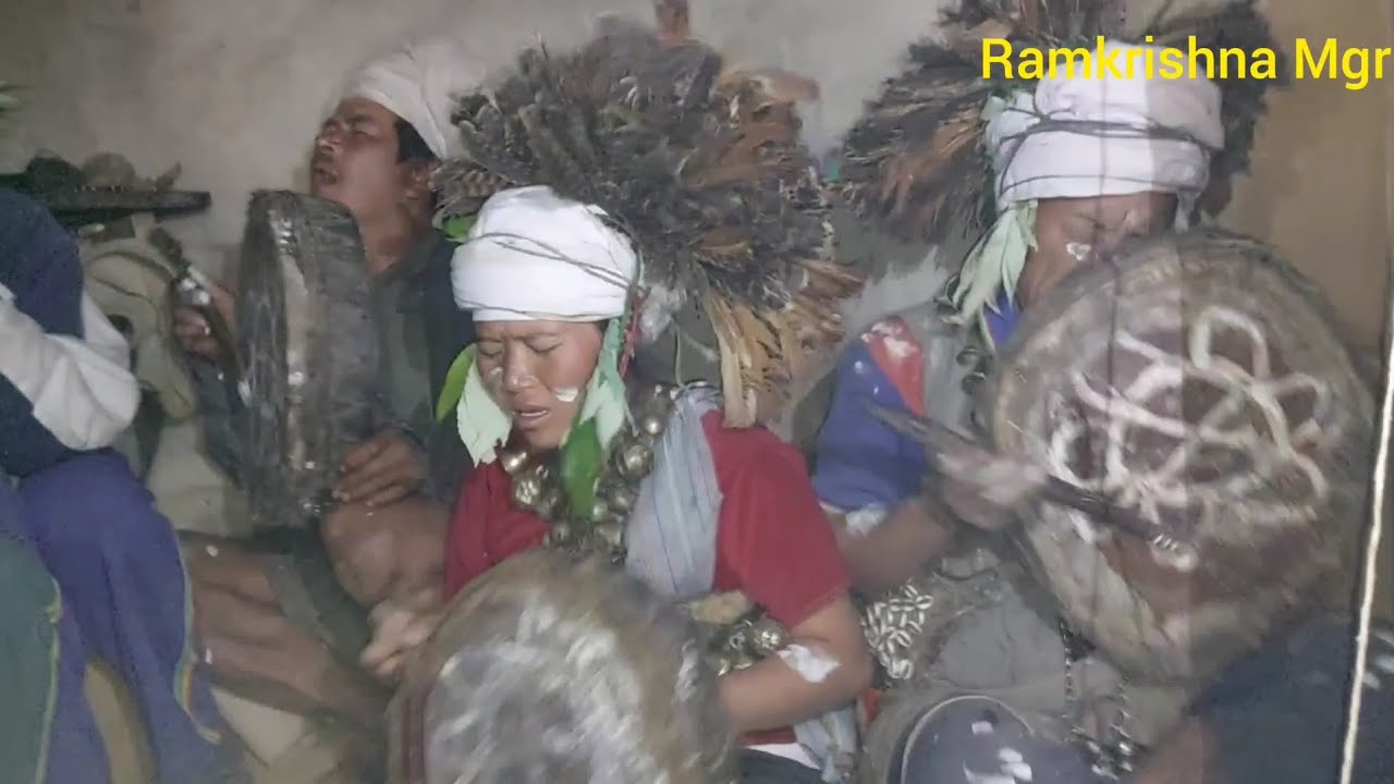 Lady shaman part (1) in Takasera East Rukum of Nepal ll Ramkrishna Mgr ...