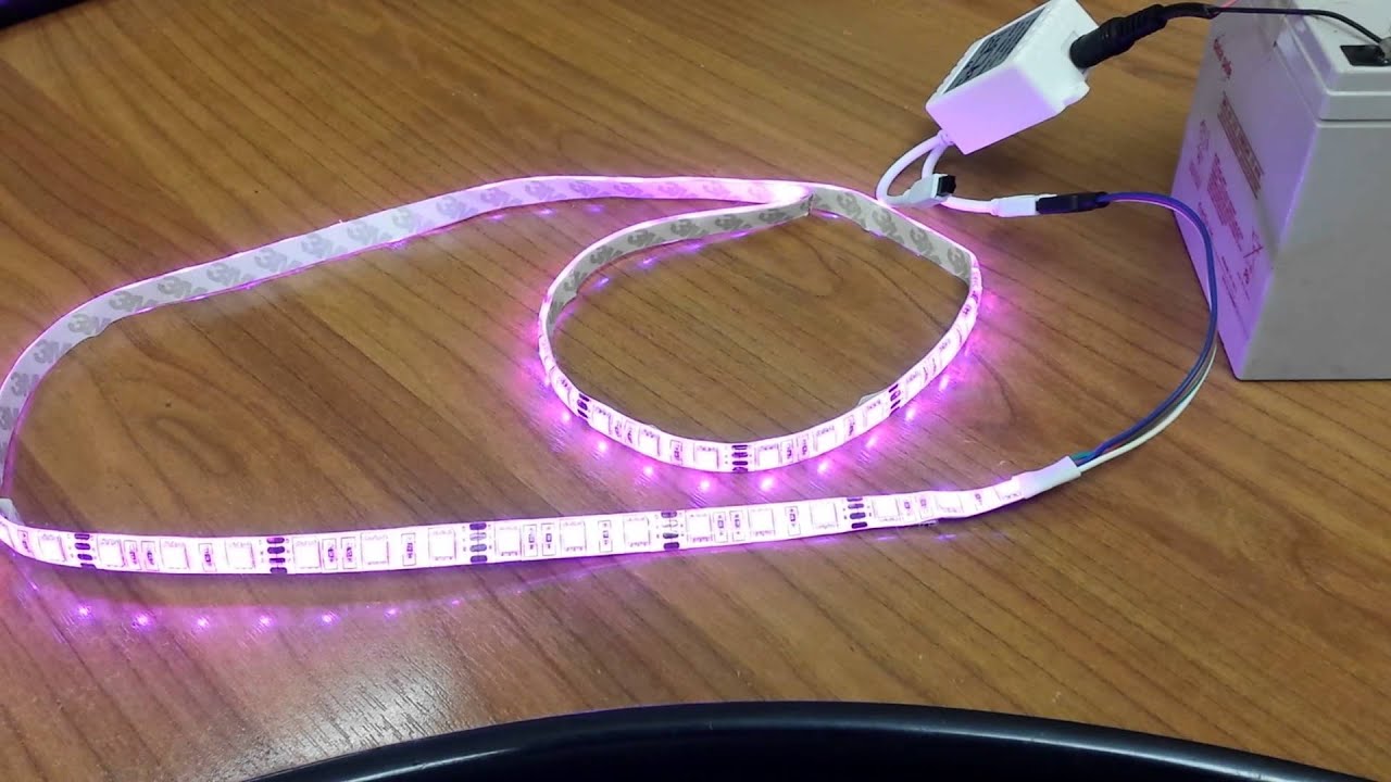 RGB led strip lighting demo - YouTube