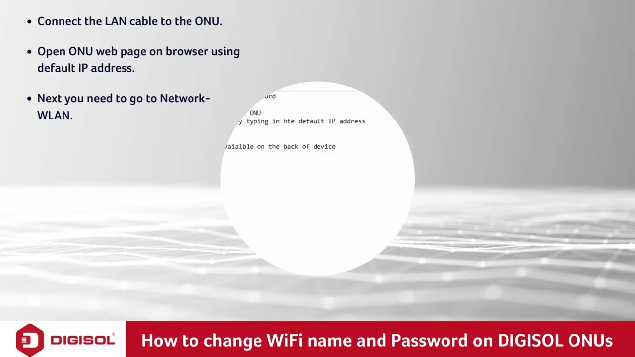 Changing WiFi name and Password on DIGISOL ONUs - YouTube