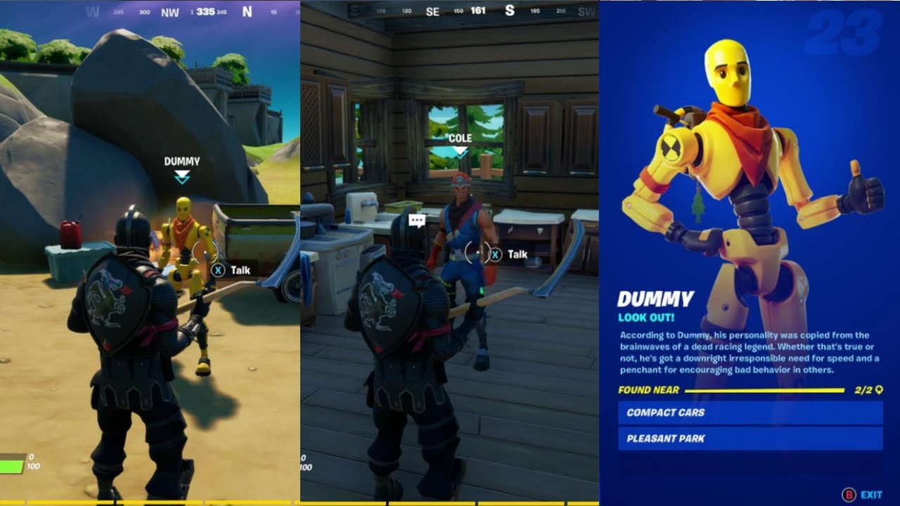 All DUMMY Character LOCATIONS - #23 Guide Fortnite (Battle Royale ...