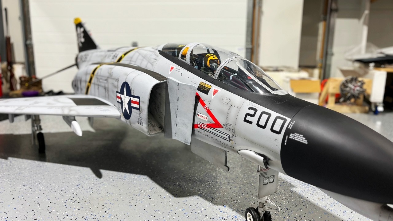 Finishing Touches On The Skymaster XL F-4 Phantom Rc Jet - YouTube