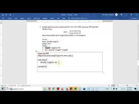4. Algoritma Menghitung Body Mass Index (BMI) dengan Pseudocode dan ...