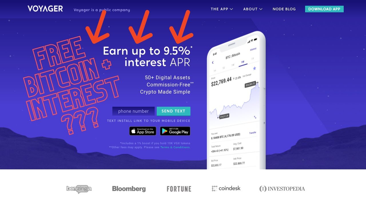 Voyager Crypto App Overview - FREE BITCOIN and get paid interest ...