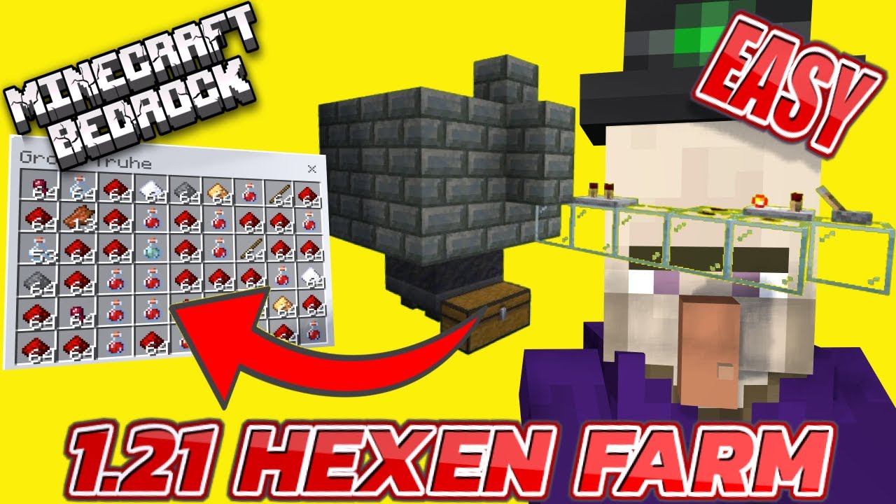 BESTE 1.21 AFK HEXEN FARM TUTORIAL in Minecraft Bedrock Deutsch ...