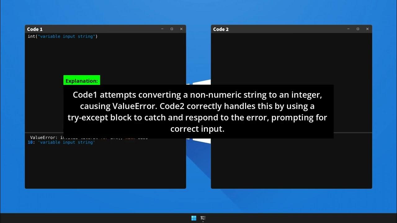 How to fix ValueError: invalid literal for int() with base 10: 'variable inp... in Python - YouTube
