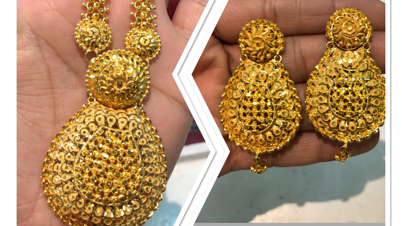 Beautiful new arrival gold long har design with earrings - YouTube